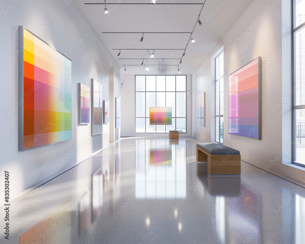 Dynamic Avant Art Gallery mockup showcasing contemporary lenticular ...