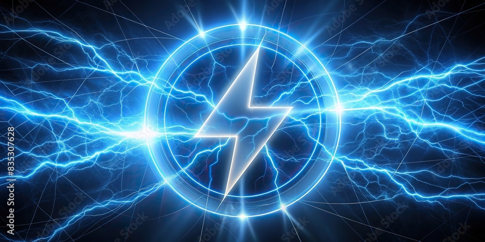 Symbolic of electricity and power , energy, electric, voltage ...