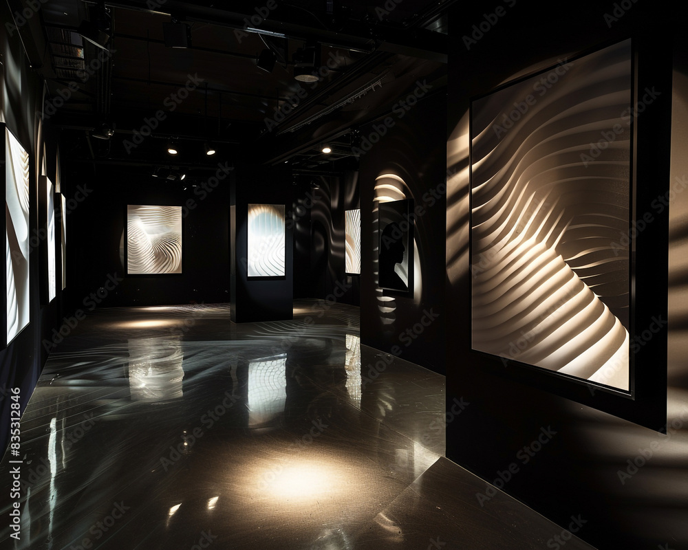 Stylish Avant Art Gallery setup presenting contemporary light and ...