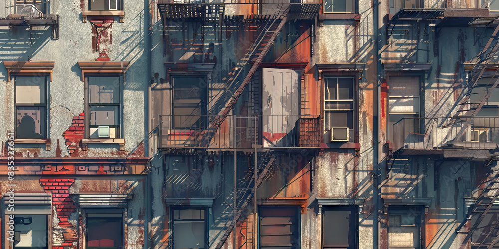 Retrofitted Tenement Building: A rundown tenement building that has ...