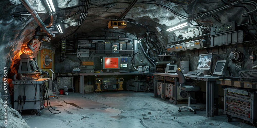 Underground Resistance Hideout: A hidden underground base for a group ...