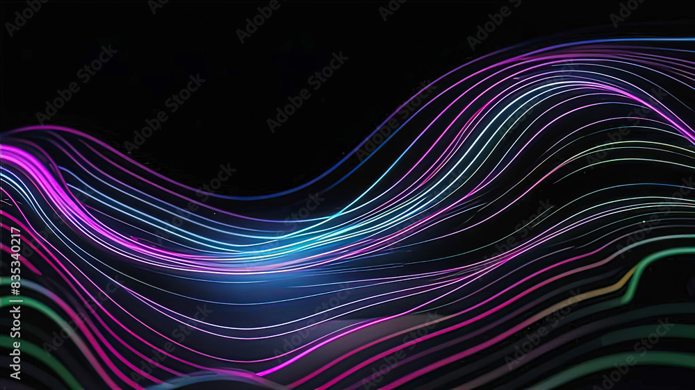 Vector abstract technology, light neon digital lines for artificial ...