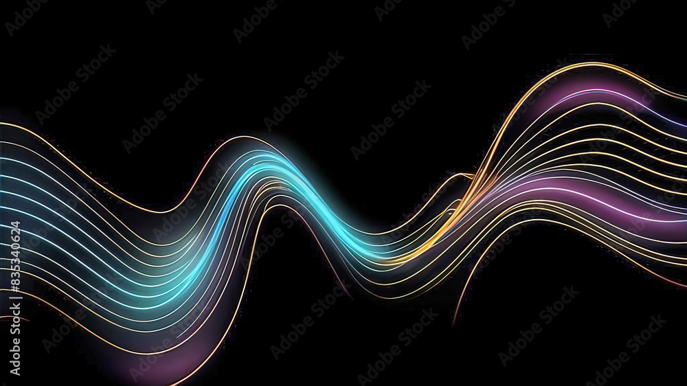 Vector abstract technology, light neon digital lines for artificial ...
