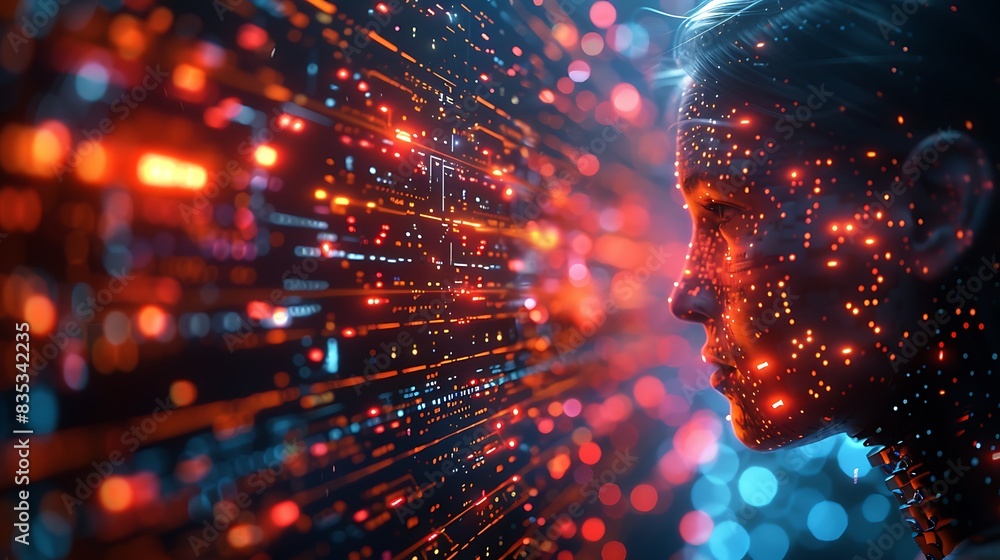 A futuristic visualization of Pixel Flare, depicting an advanced ...