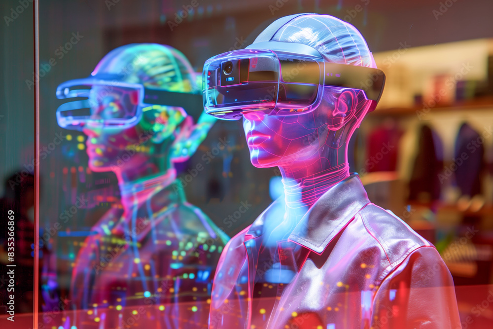 Retail store with holographic product displays, allowing customers to ...