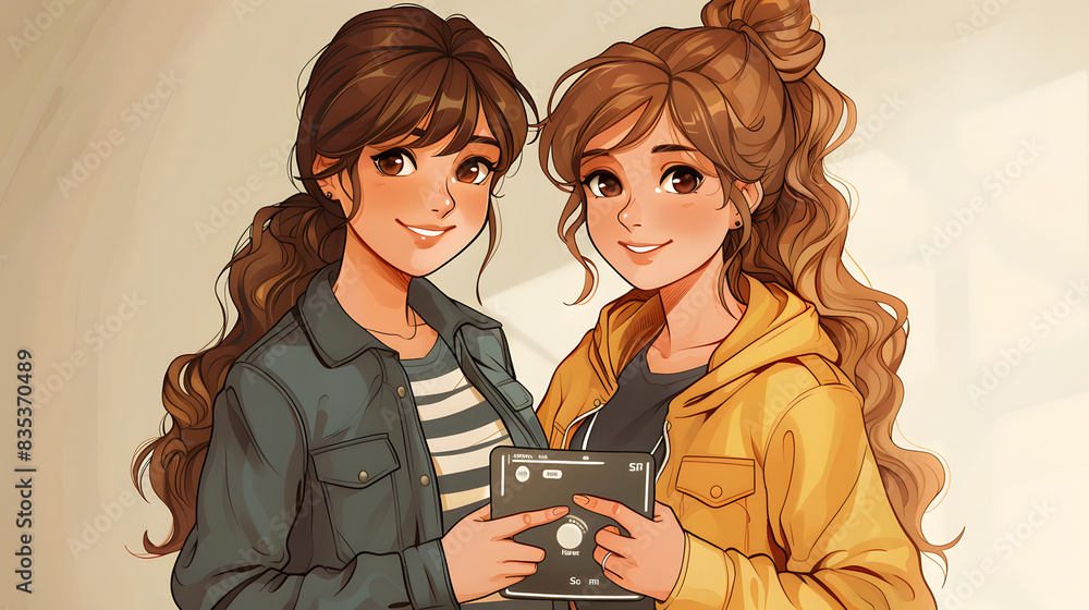 ภาพประกอบสต็อก Happy gay lesbian couple holding ultrasound photo scan ...