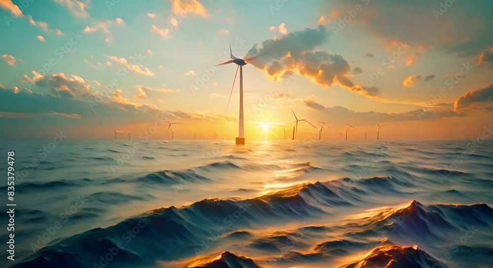 Diagram of a Windmill Demonstrating Green Energy Production for Future ...