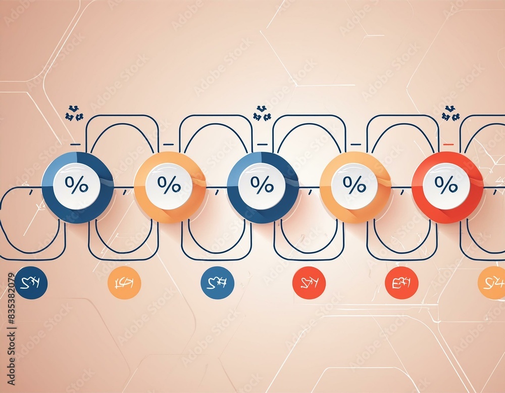 Highresolution style flow chart with icons and percentages, perfect for ...