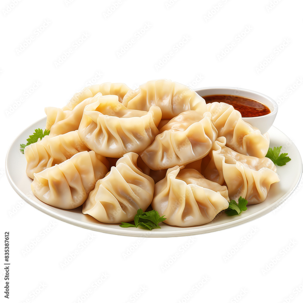 momos food isolated on transparent background, png, cut out. Stock ...