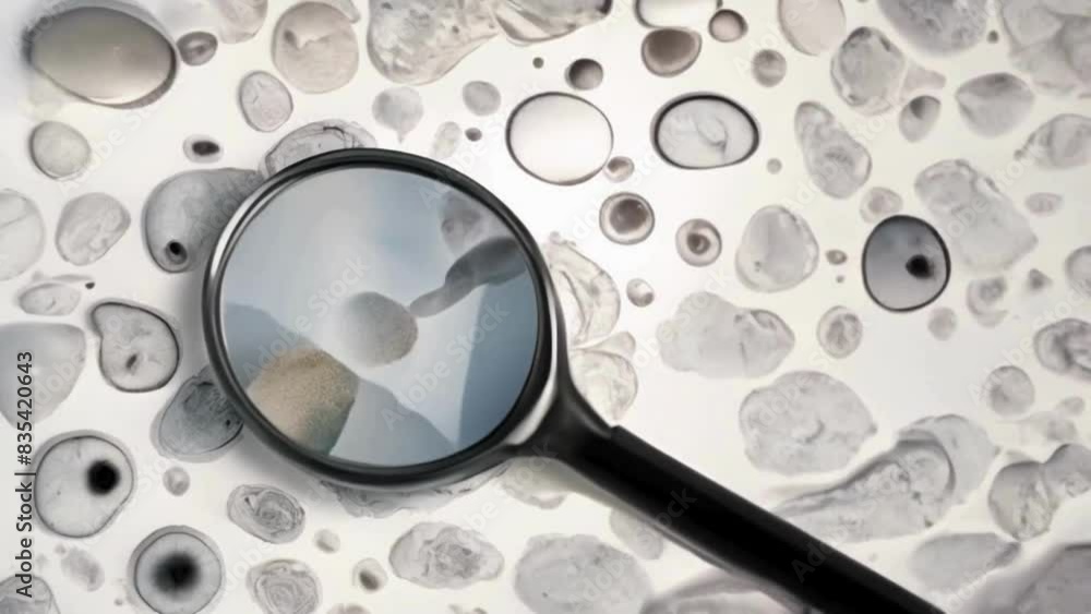 Magnifying glass reveals signs of skin cancer for early detection vídeo ...