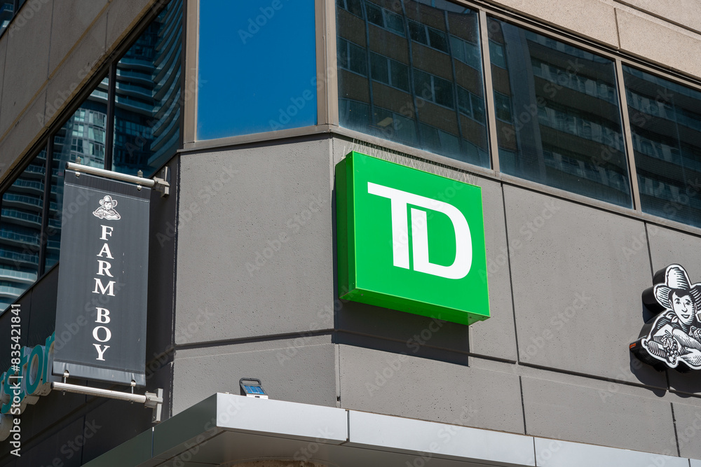 outdoor building signs for Farm Boy, a grocery store, and TD bank ...