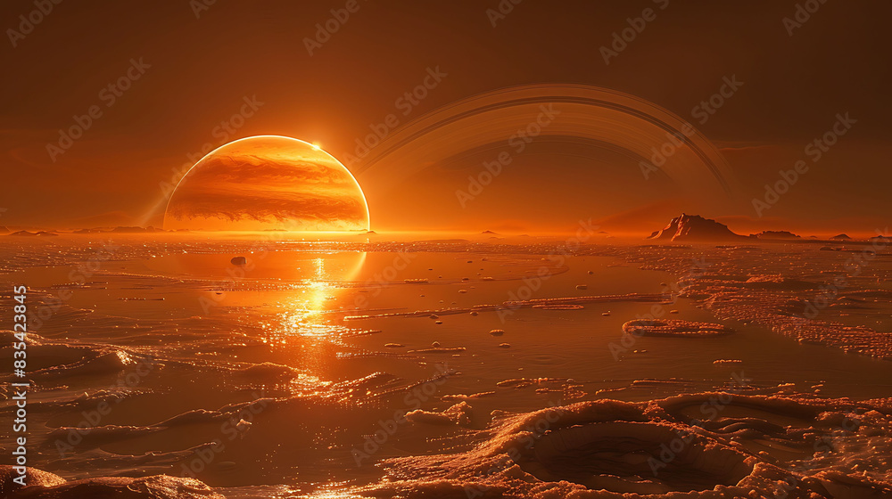 detailed image of the methane lakes on Titan Saturn's largest moon with ...