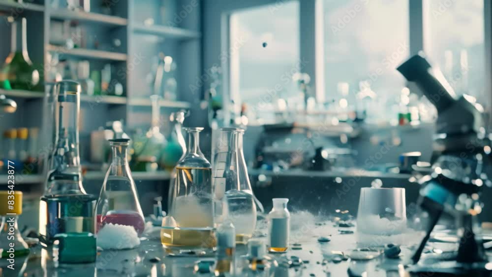 Diverse Colored Liquids in Laboratory, A science experiment gone wrong ...