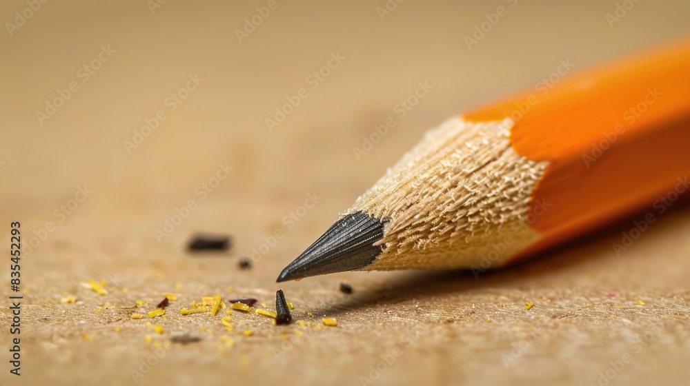 Pencil point snapping during writing Stock Photo | Adobe Stock