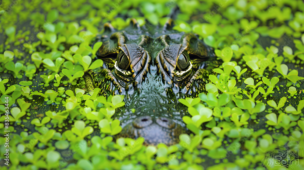 The Hidden Predator, Capturing the Moment an American Alligator's Head ...
