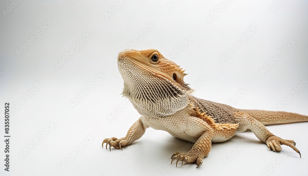 Bearded dragon lizard - Pogona vitticeps - a reptile household pet. The ...