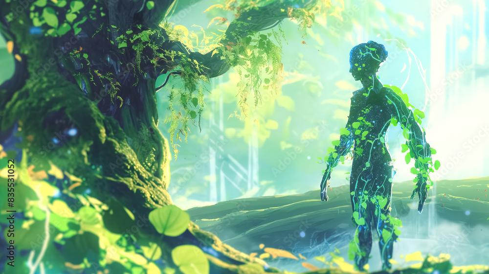 A futuristic world where humans have evolved to become symbiotic with ... A futuristic world where humans have evolved to become symbiotic with ...