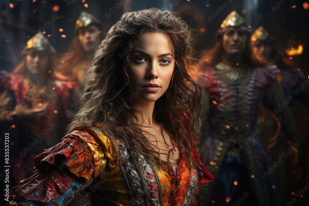 Elegant musketeer in historical attire, portraying bravery and chivalry ...