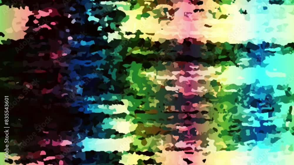 Abstract dark painting background loop animation. Colorful texture ...