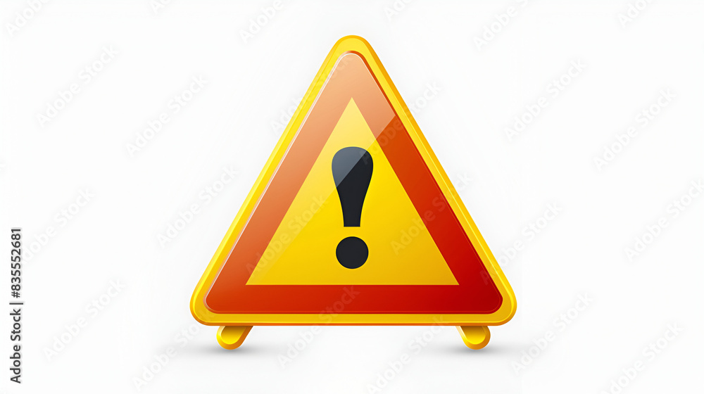 Warning triangle icon. Yellow caution warn in png. Warning sign with ...