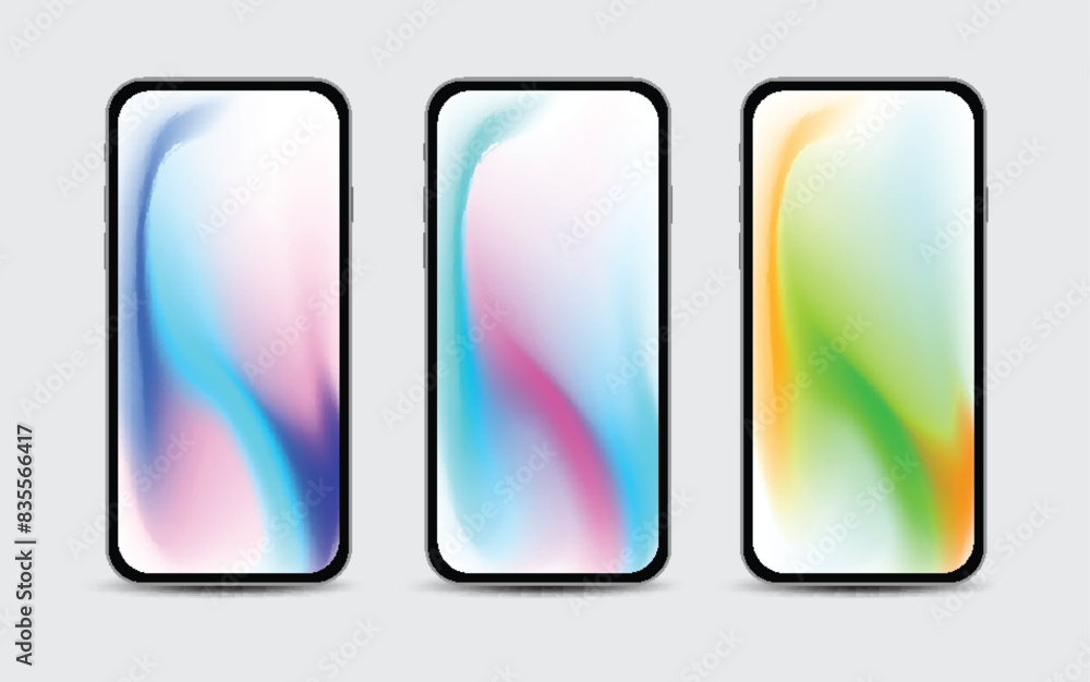 Mobile Wallpapers Design. Screens gradient set background for ...