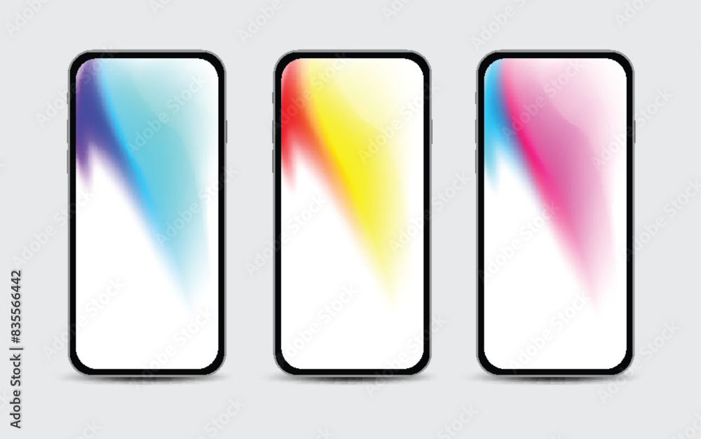 Mobile Wallpapers Design. Screens gradient set background for ...