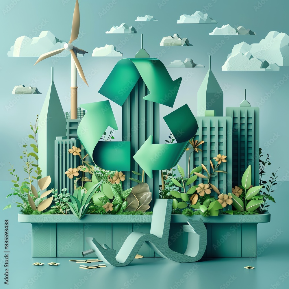 eco-friendly power, recycling loops, no trash, positive financial ...