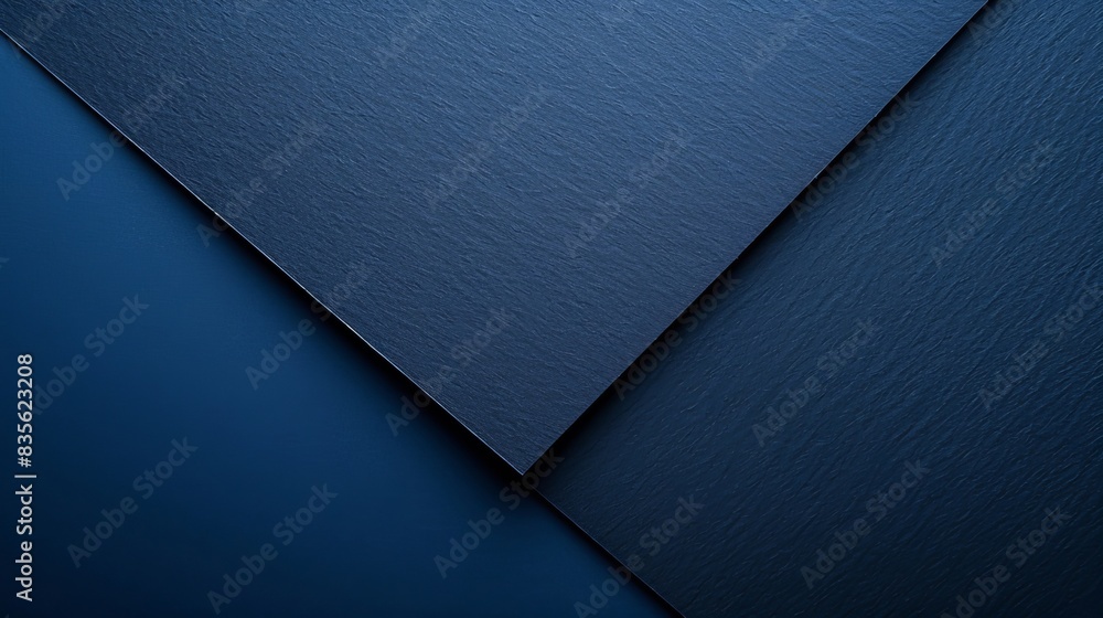 Simple and minimalistic navy blue background with dark navy blue paper ...