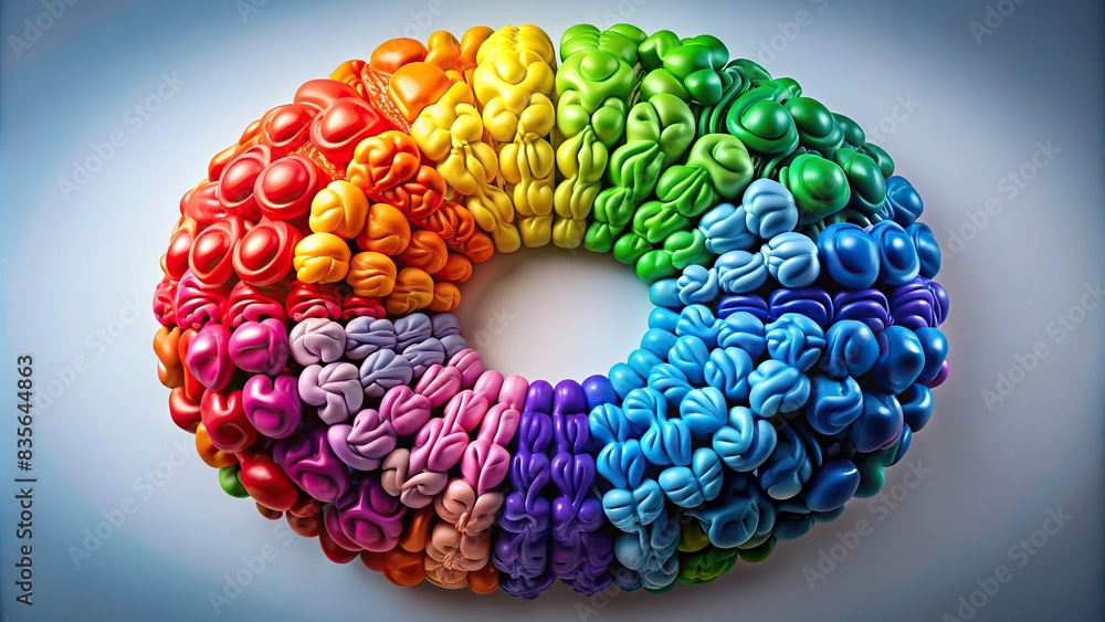 Colorful circle symbolizing neurodiversity , inclusivity, diversity ...