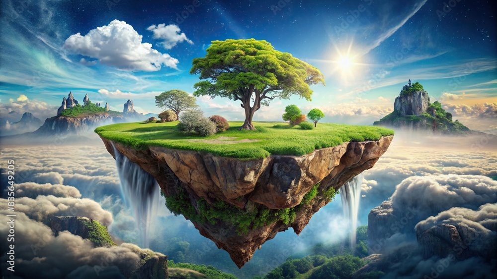 Earth land soil layers of a round soil ground cross section float ...