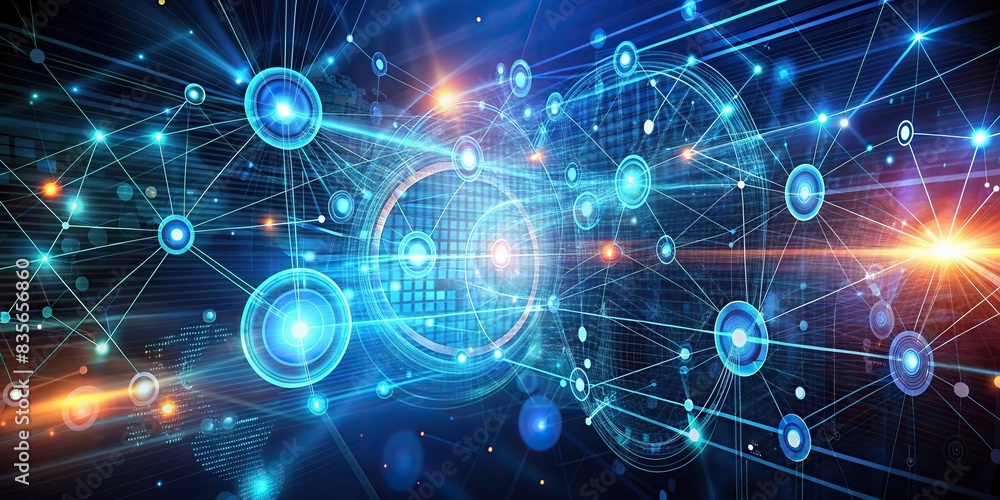 Abstract technology background design with futuristic digital connect ...