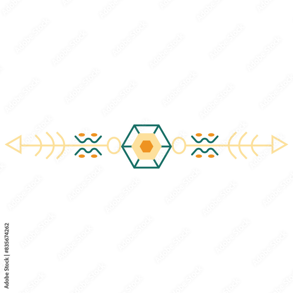 Aztec Dividers with Geometric and Seamless Pattern. Ethnic Tribal Aztec ...