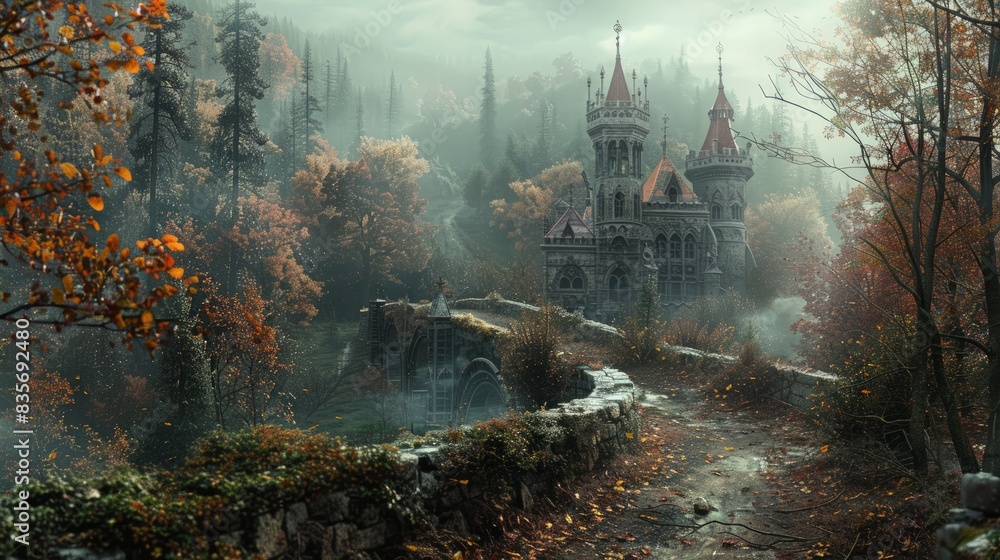 Fantasy Realm: Create a fantasy realm with majestic castles, mystical ...