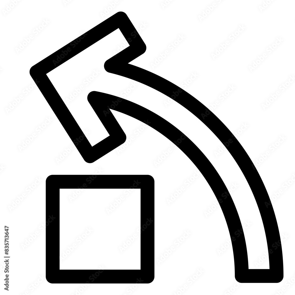 rotation line icon vector illustration isolated on white background ...