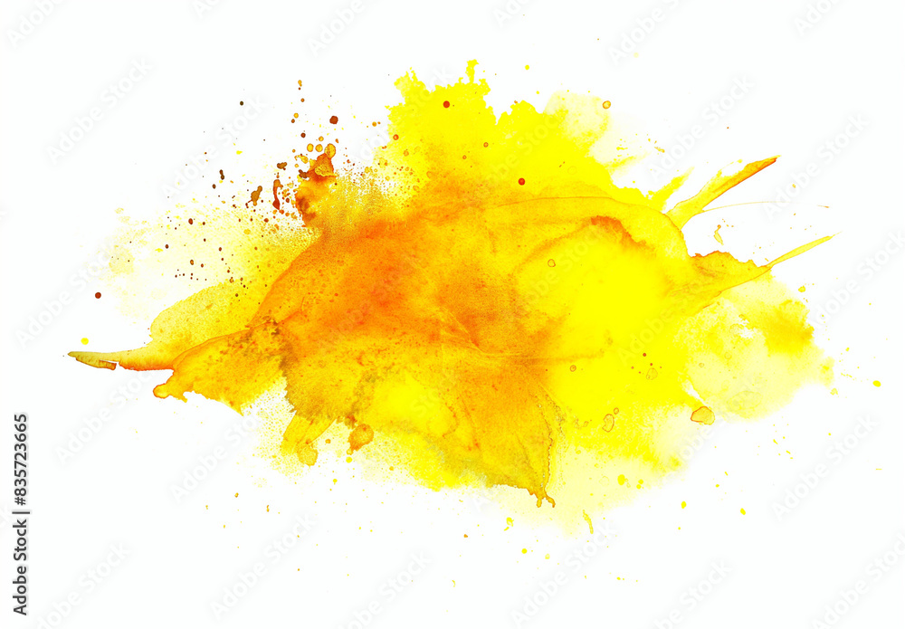 abstract watercolor background, splashes, yellow paint splash, Yellow ...