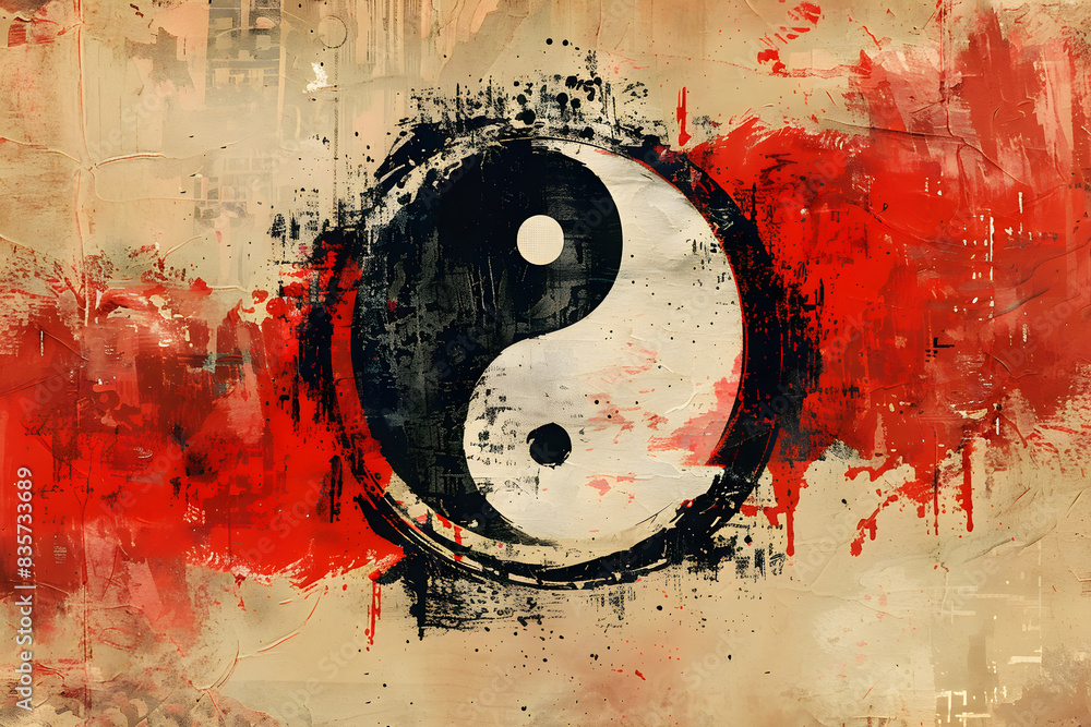 An illustration of the ying yang symbol, representing balance and ...