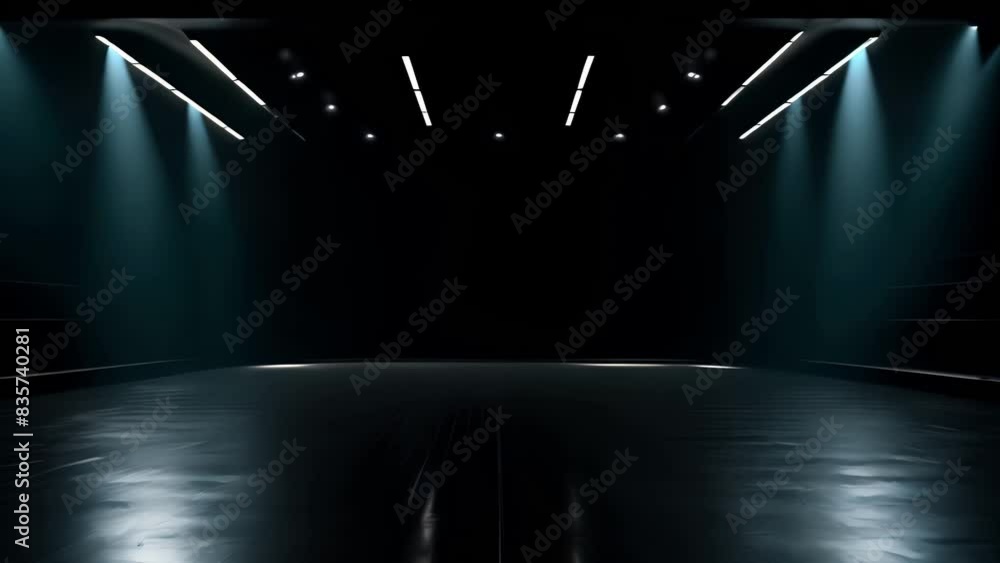 podium Futuristic showcase with platform for product displaying. Empty ...