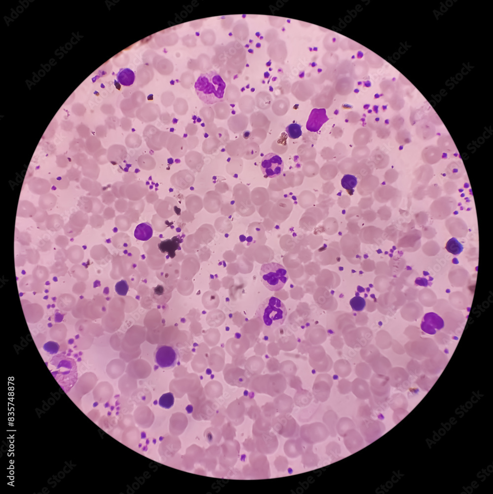 Bone marrow study (BMS). Chronic hyper eosinophilic syndrome. Hypo and ...