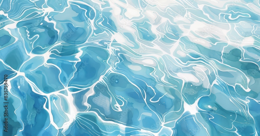 Water texture background with ripples and light reflections on ...