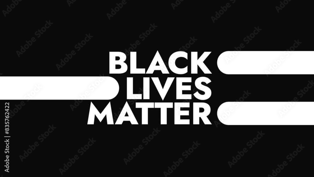 Black Lives Matter month black and white motion graphics seamless ...