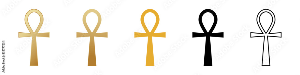 Ankh Egyptian cross symbol of life. Ank ancient egypt key symbol Stock ...