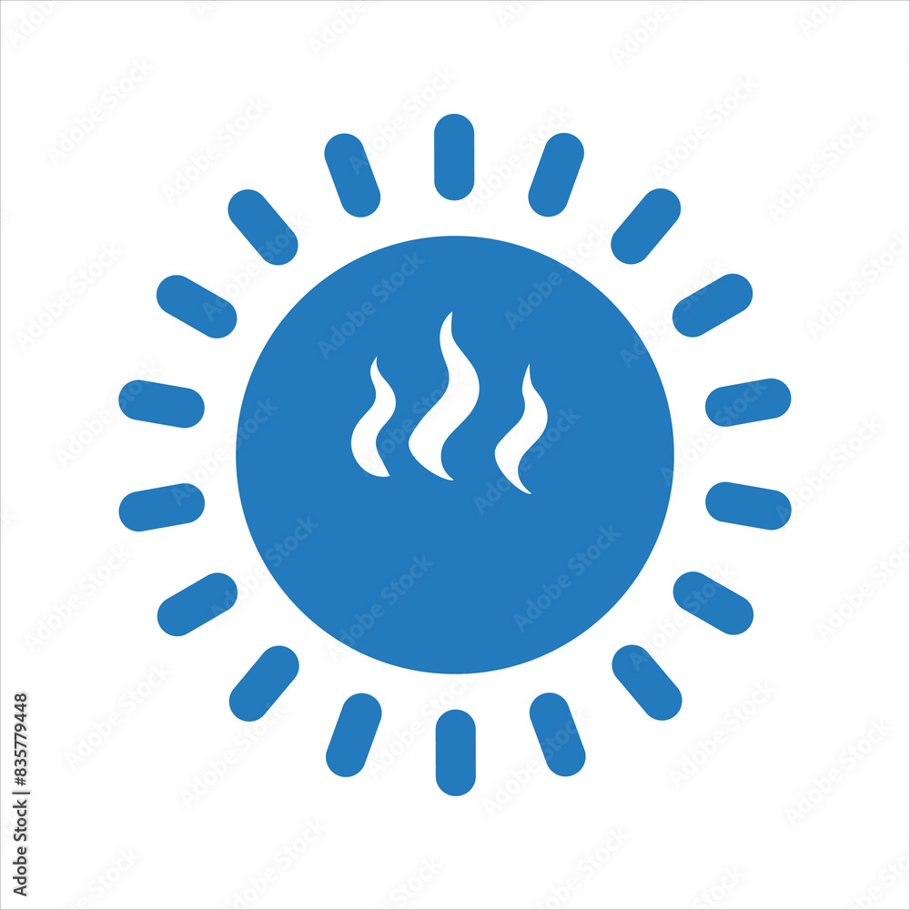 Thermometer icon. Heatwave icon, climate change, global warming icon ...
