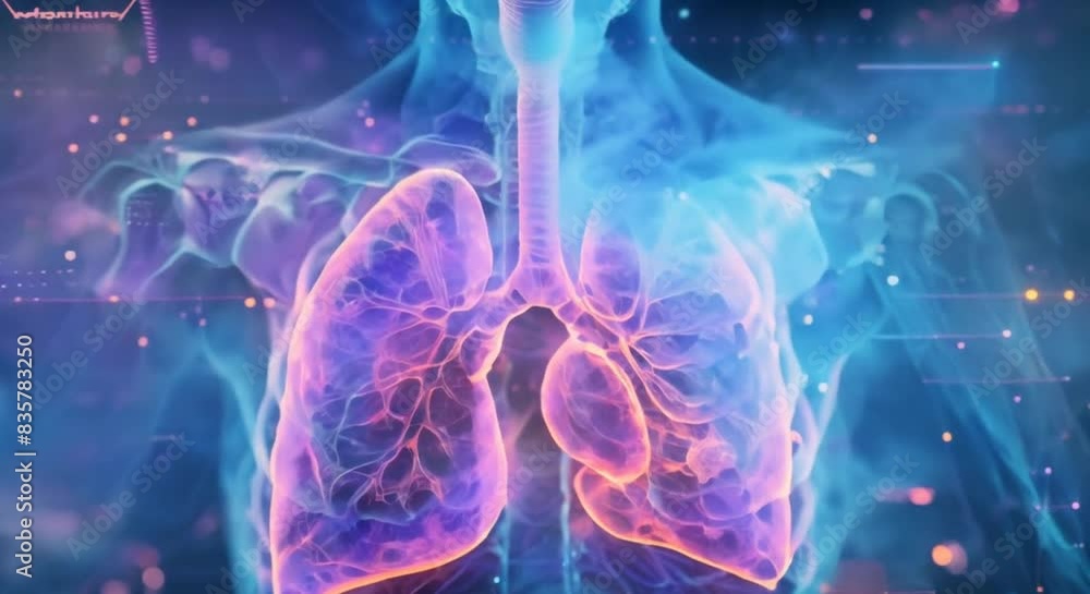 A conceptual art piece featuring a chest Xray of a healthy man, where ...