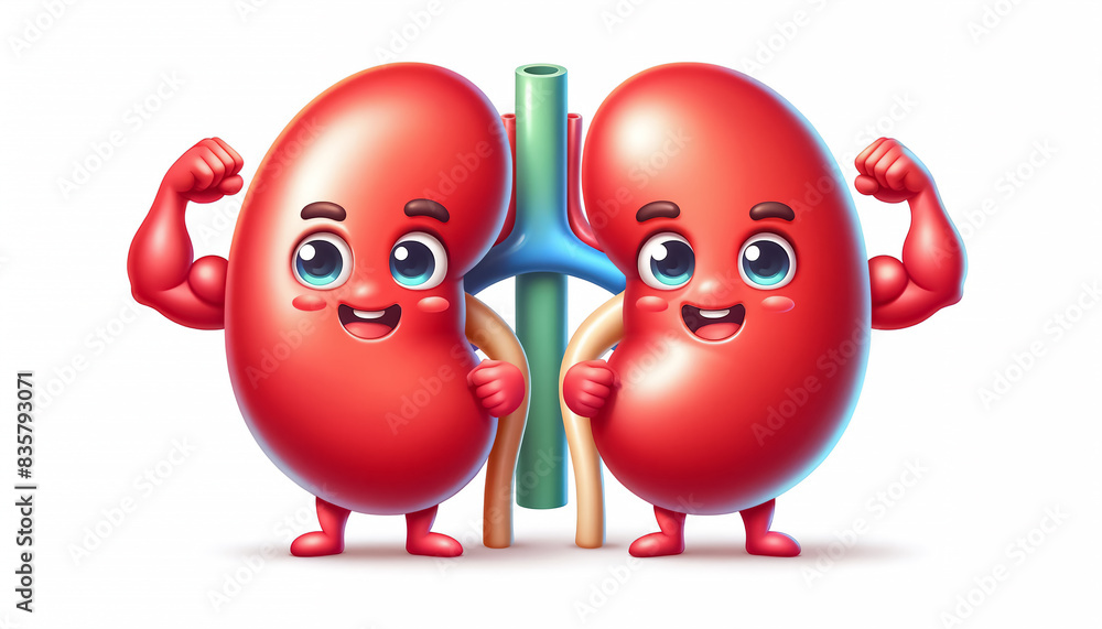 Fun and Engaging 3D Cartoon: Kidneys with Personality and Superpower ...
