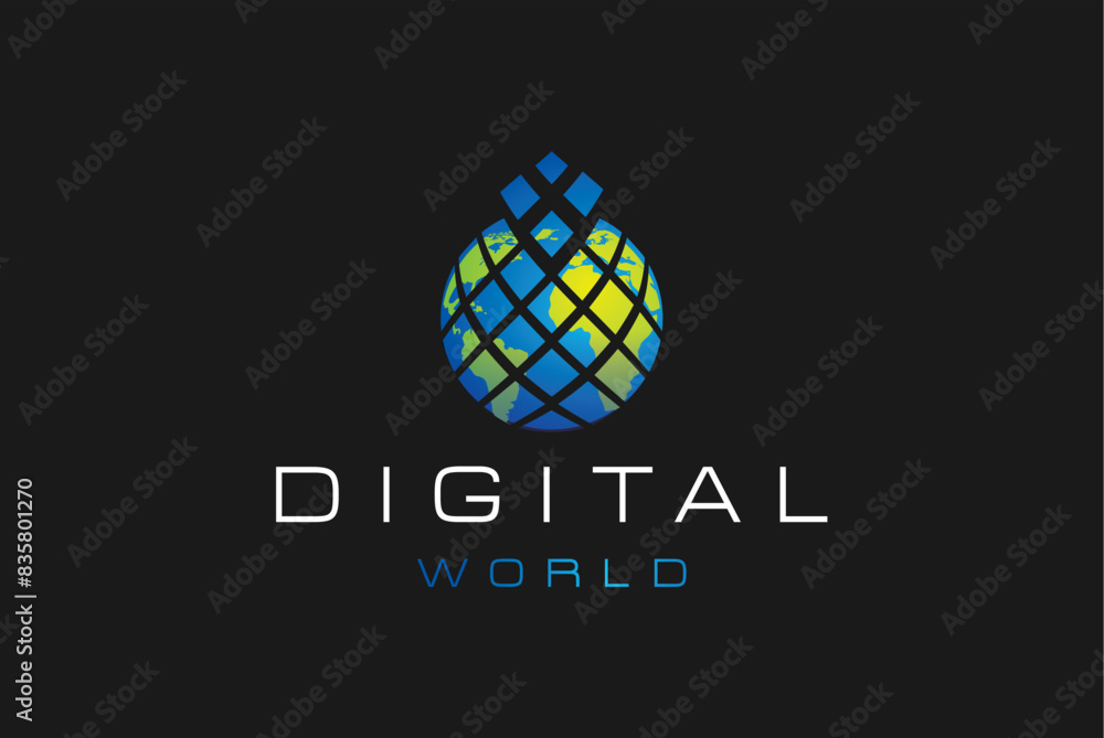 World logo design, digital business name ideas Stock Vector | Adobe Stock