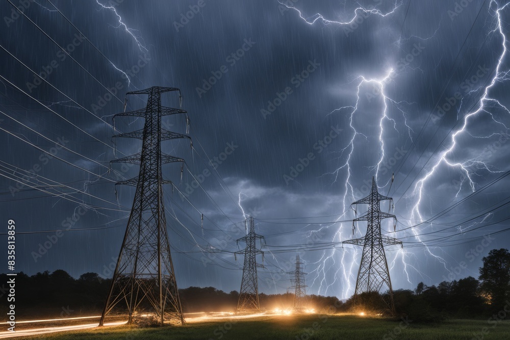 Power lines spark and fall during thunderstorms: Power lines erupt in ...