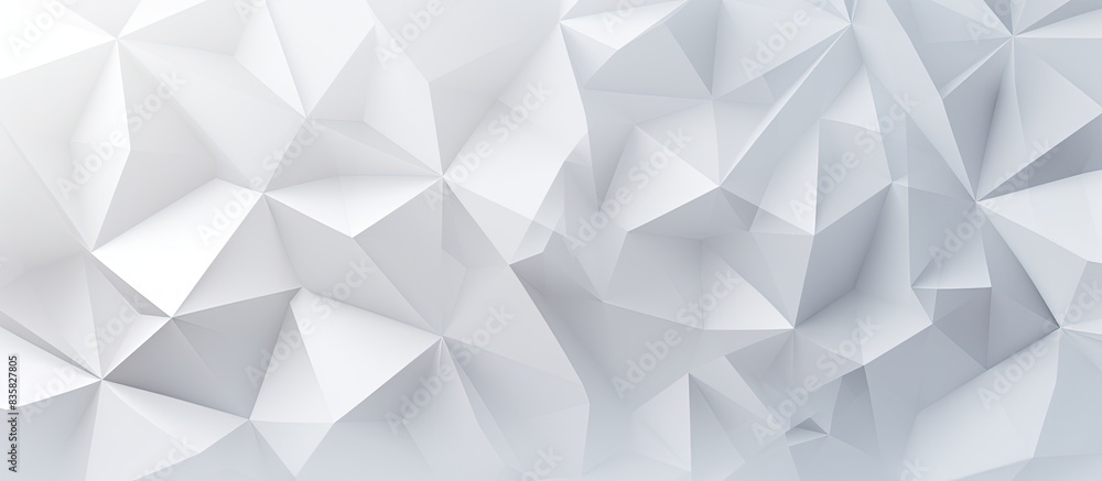 White background with a design of polygons creating an abstract ...