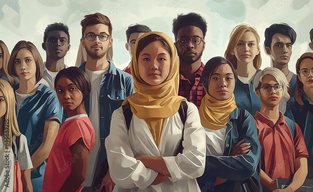 A vibrant and inclusive depiction of a diverse group of students ... A vibrant and inclusive depiction of a diverse group of students ...