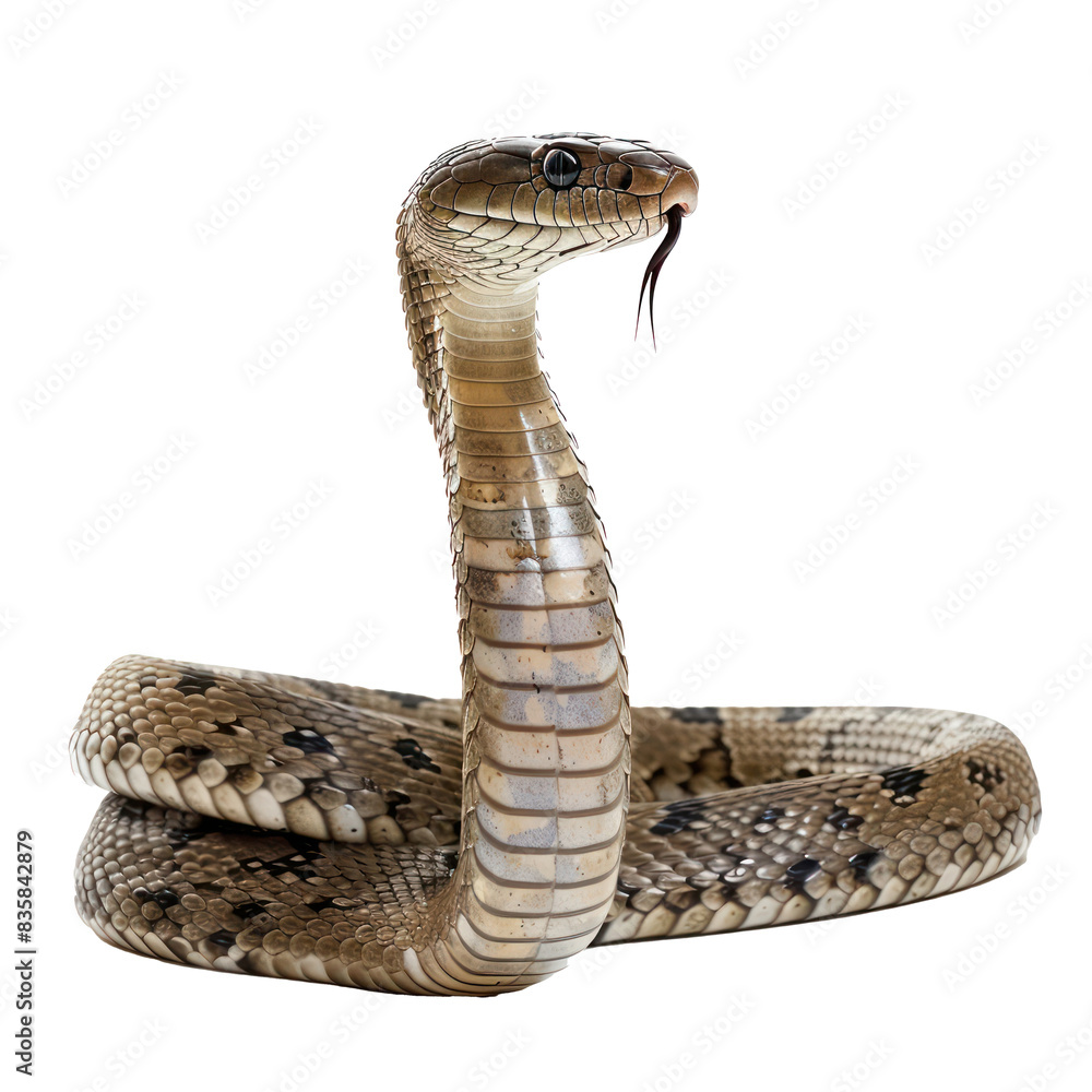 King Cobra front view full body isolate on transparency background PNG ...