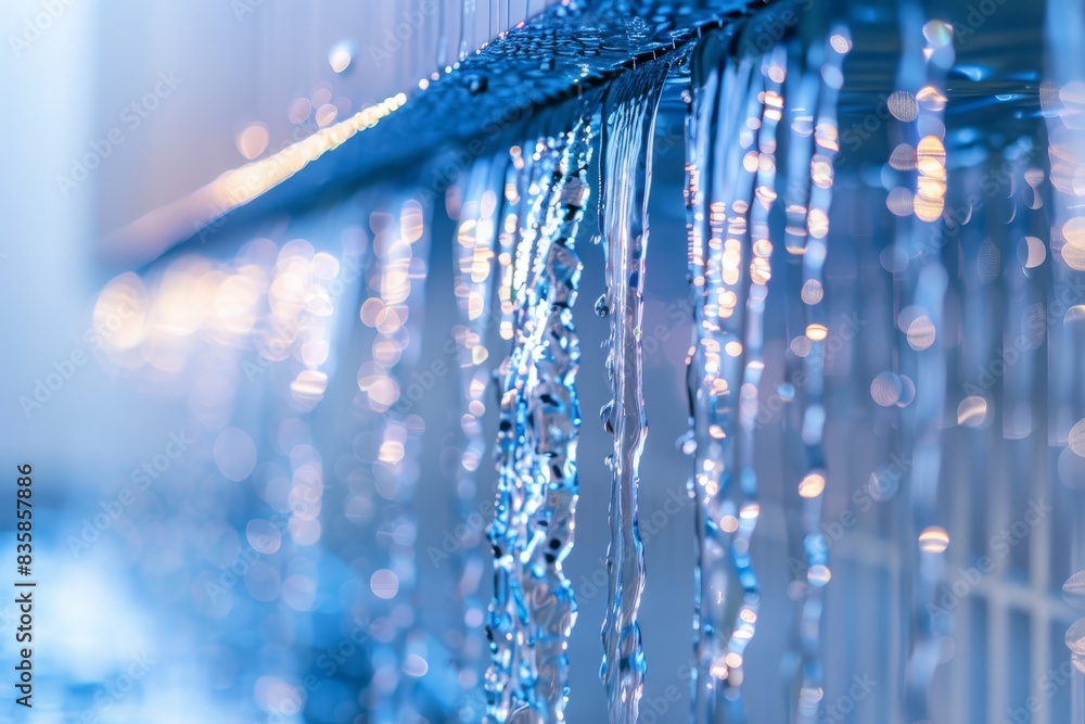 Realistic photograph of a complete Waterfall charts,solid stark white ...